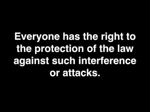 Your Human Rights - Article #12 (on privacy)