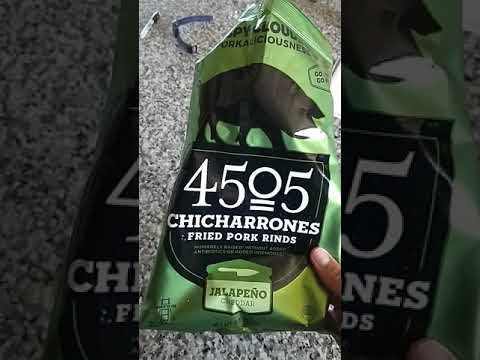 4505 Chicharrones fried pork rinds review Jalapeno Cheddar 10/10 do not sleep on these KETO no carbs