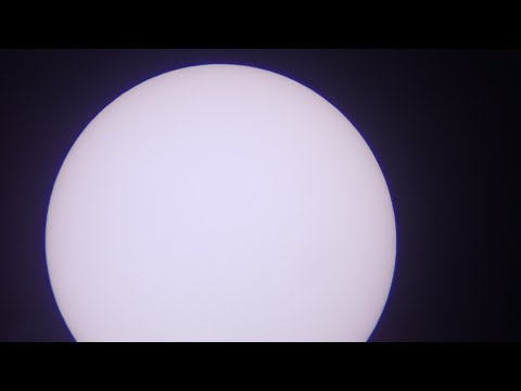 SUN THROUGH SMALL TELESCOPE USING BAADER SOLAR FILTER (AMATEUR) 🔭