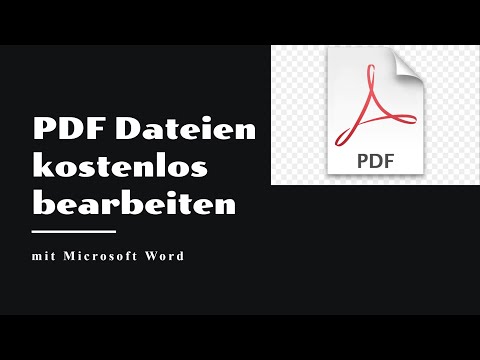 PDF Dateien bearbeiten mit Microsoft Word