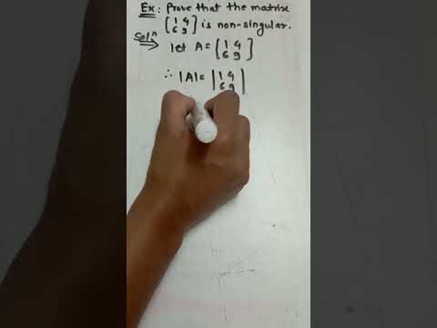 Non-singular Matrix#example#math#shorts#basic#trending