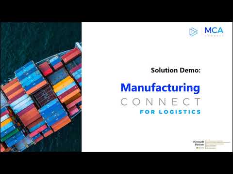 Solution Demo: ManufacturingCONNECT for Logistics