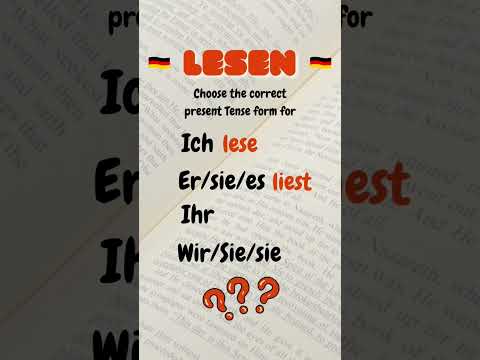 Conjugate lesen in German #learngerman #germanlanguage #germanwords #basicgerman