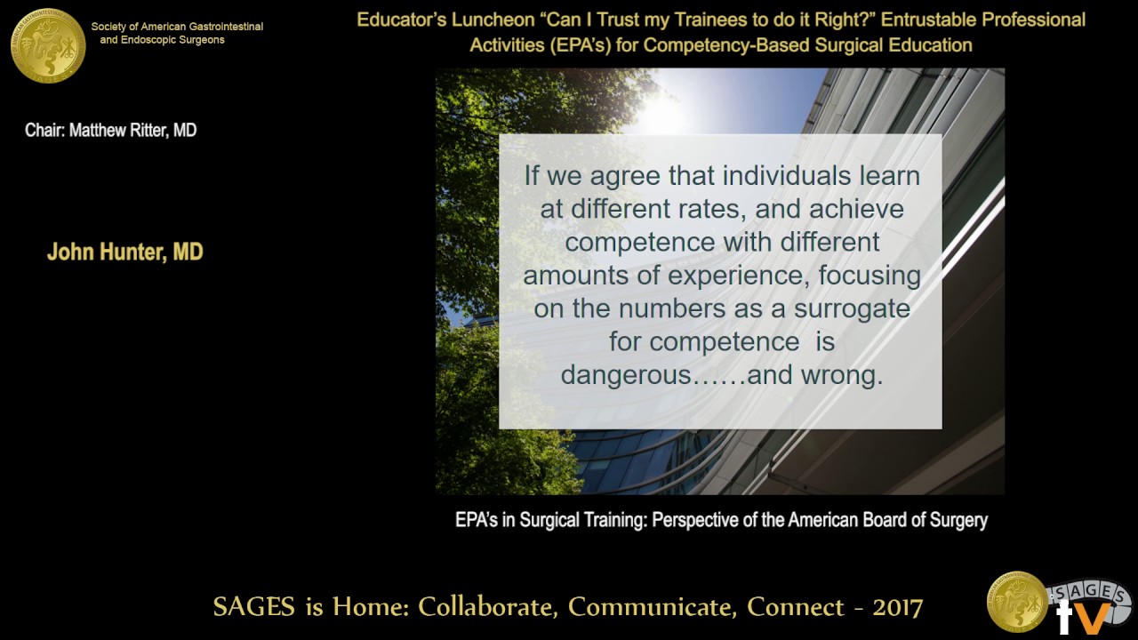 Entrustable professional activities & the American Board of Surgery