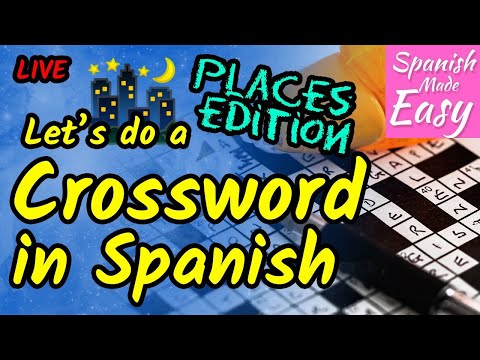 Learn Spanish: PLACES EDITION, Let's do a Crossword Puzzle in Spanish.
