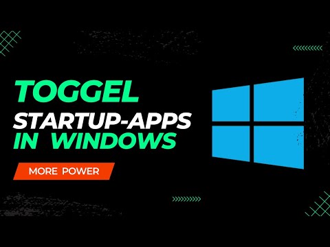 How to turn off start-up apps in window
