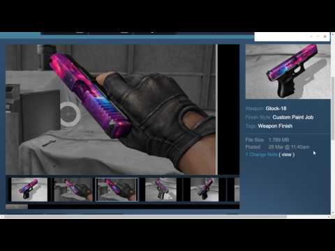 Csgo Workshop skins #4 - Glock-18 Nebula