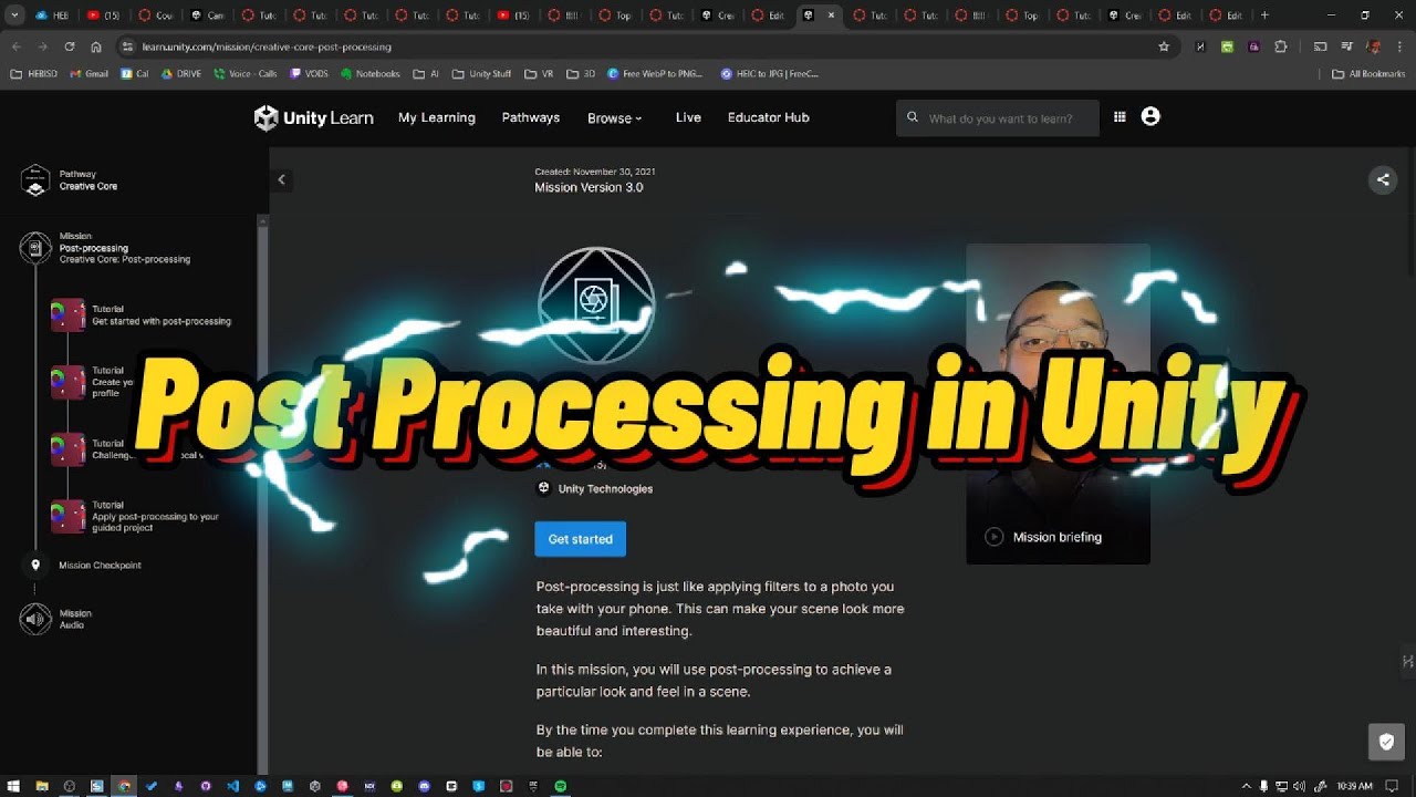 Mr.Brooks explaining - Creative Core MISSION- Post Processing in Unity