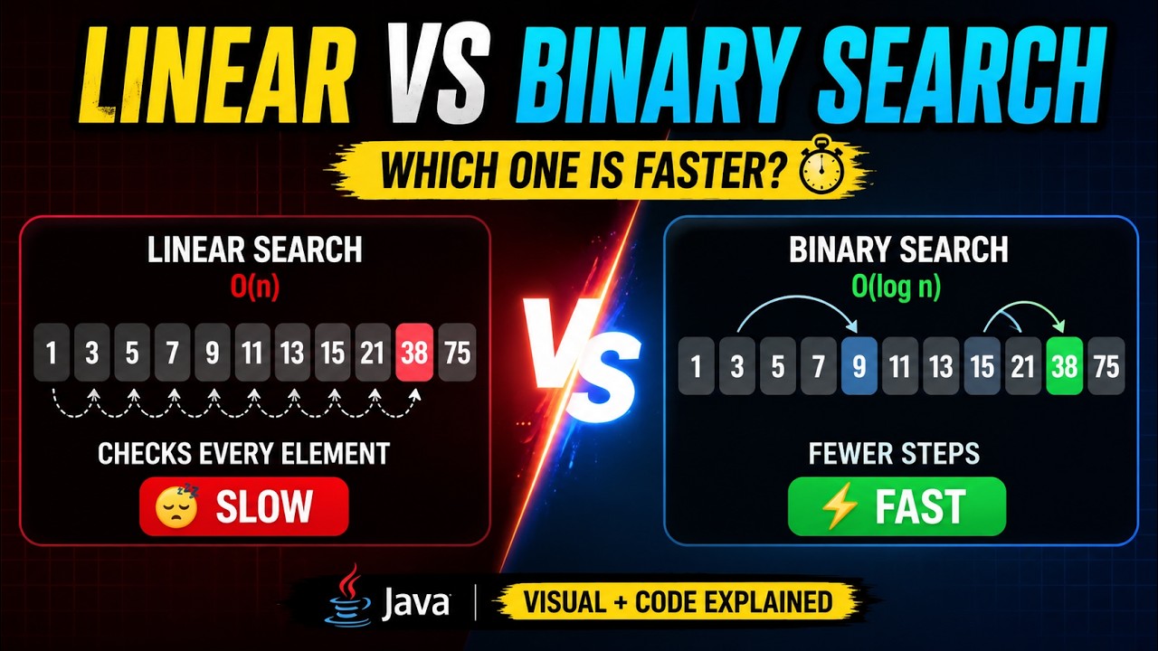 Linear vs Binary Search (Java) | Which One is Faster?