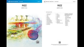 Rizz: Concert Band Conductor Score & Parts: JaRod Hall | Sheet Music