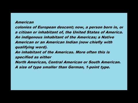 American meaning
