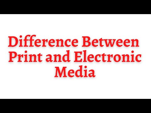 What is the difference between print and electronic media | Mass Communication | Dr. Sandhu