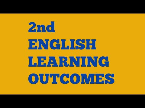 2nd English Learning outcomes 2022