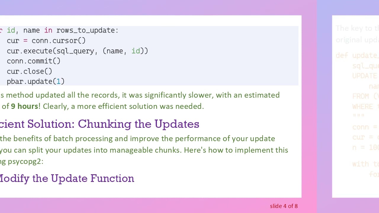 Efficiently Updating Multiple Rows in PostgreSQL with psycopg2