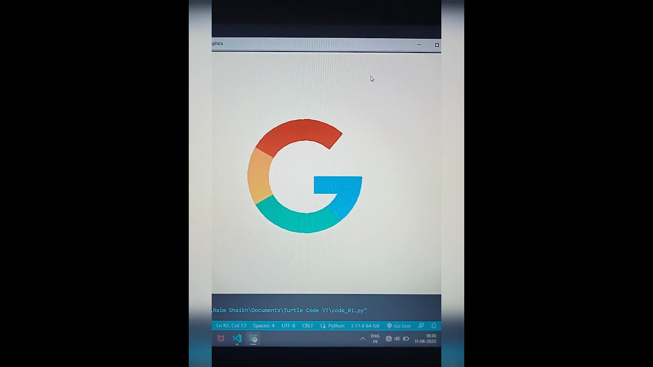 Creating the Google logo with Python Turtle #pythonturtle #coding