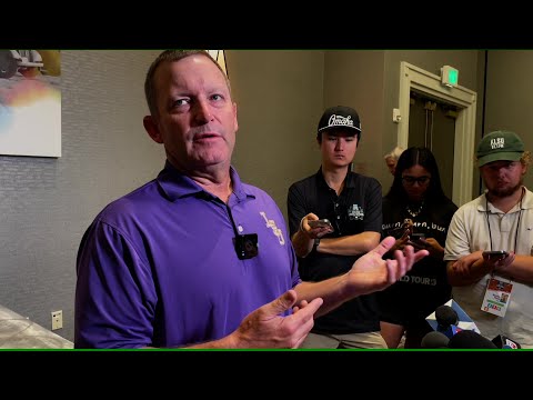 LSU Jay Johnson CWS Thursday post-practice for Coastal Carolina