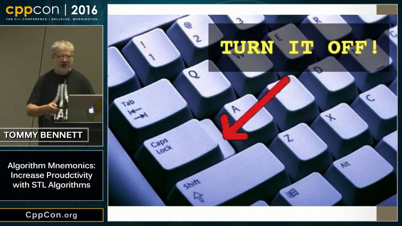 CppCon 2016: Tommy Bennett “Algorithm Mnemonics: Increase your Productivity with STL Algorithms