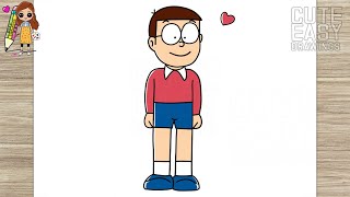 How To Draw Nobita Nobi Cute Easy Drawings MP4 and MP3 Download