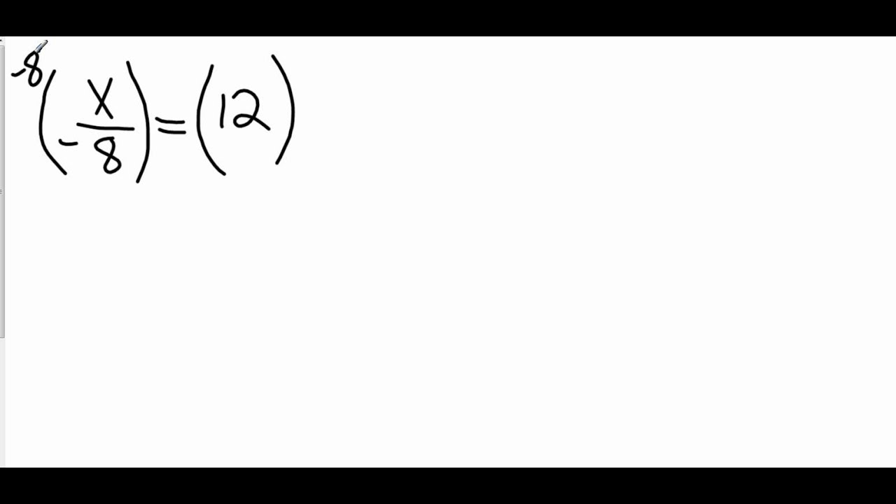 Pre Algebra 4 4 Solving Equations by Multiplying or Dividing