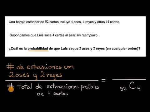 Probability with combinations example: choosing cards (video) | Khan ...