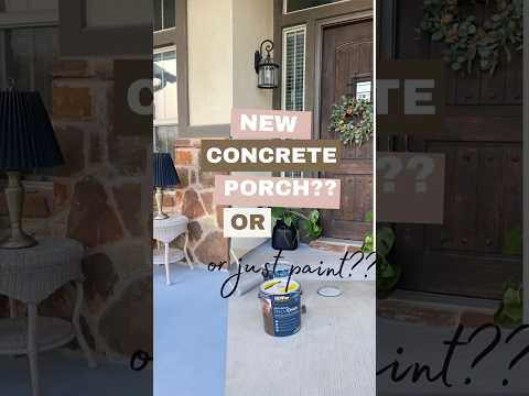 Ugly faded concrete porch? Just paint it using @BehrPaints deckover concrete paint #porchmakeover