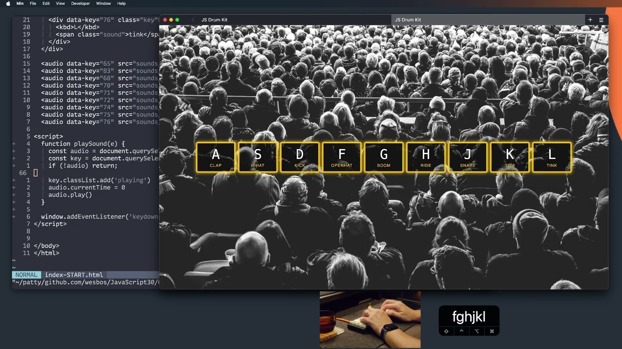 ASMR Programming - JavaScript Drum Kit -