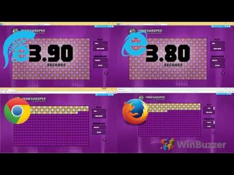 Minesweeper HTML5 + Javascript: Windows 10 Spartan Browser vs. IE11 vs. Chrome 41 vs. Firefox 36