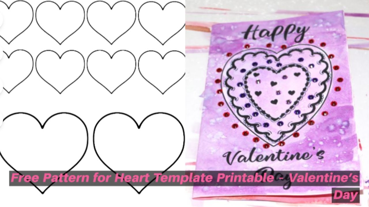 Free Pattern for Heart Template Printable – Valentine’s Day