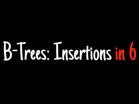 B-trees in 6 minutes — Insertions