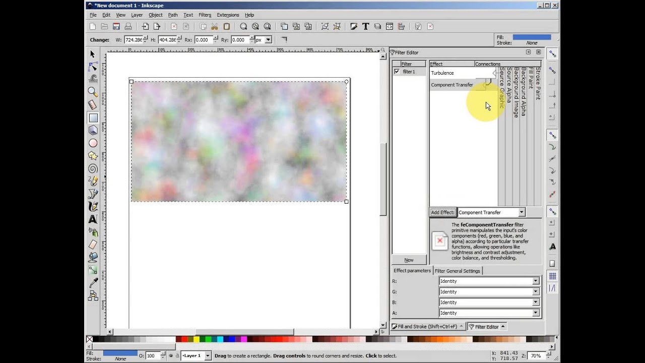 Inkscape tutorial - Clouds using filters