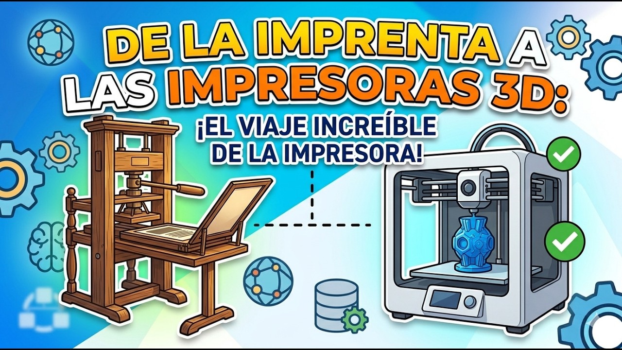 Que  es una impresora, de la imprenta de madera a las Impresoras 3D #educación #hardware 