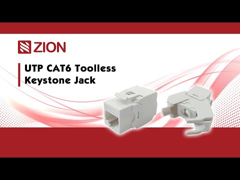 UTP CAT6 Toolless Keystone Jack ZCTLKJU6-B1