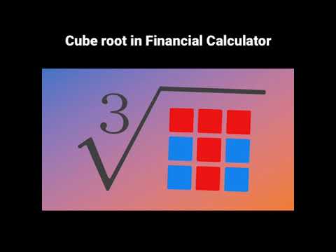 How to find cube root in financial calculator. CFA EXAMS.