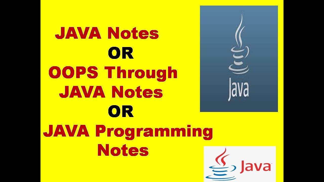 Java Programming Notes ||  OOPS Through Java Notes | Java Notes |Java | OOPS through Java Lab Manual