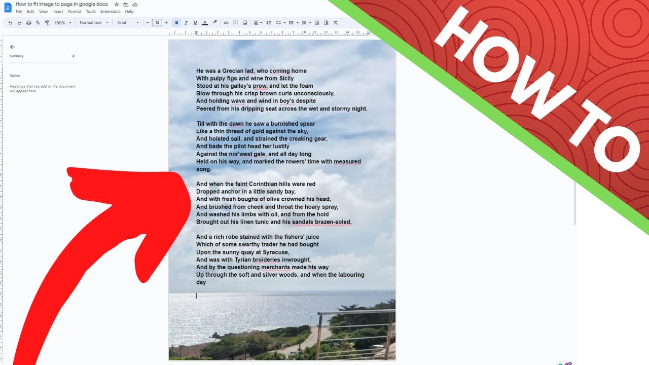 How to Fit Image to Full Page in Google Docs (PLUS OPACITY TIP)