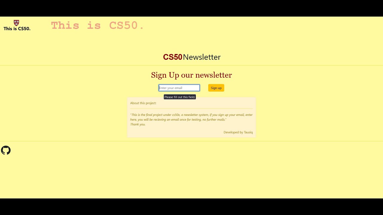 CS50x Final Project: Newsletter System.