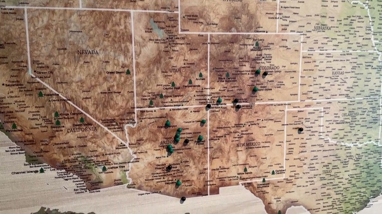 Travel Tracking Map Review - Push Pin - World & USA 2023