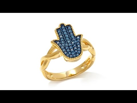 RaritiesBlueDiamndVrmHamsaRing