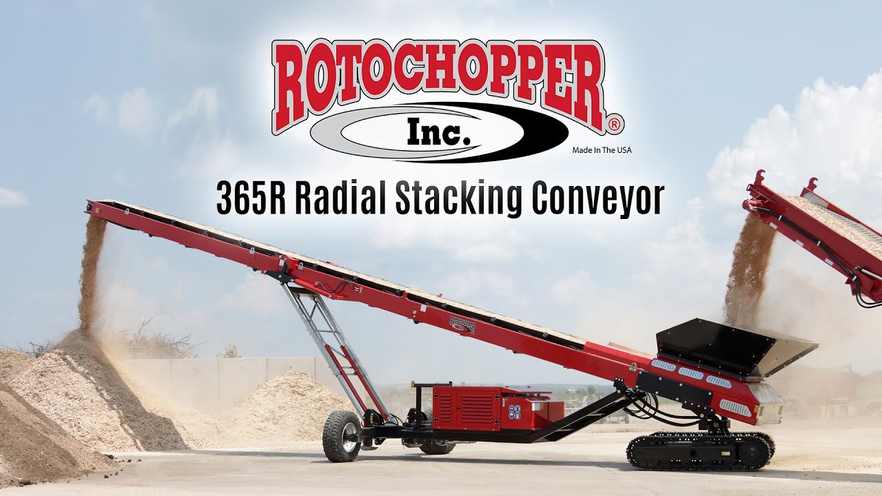 365 Portable Stacker Conveyor for Mulch & Waste | Rotochopper®