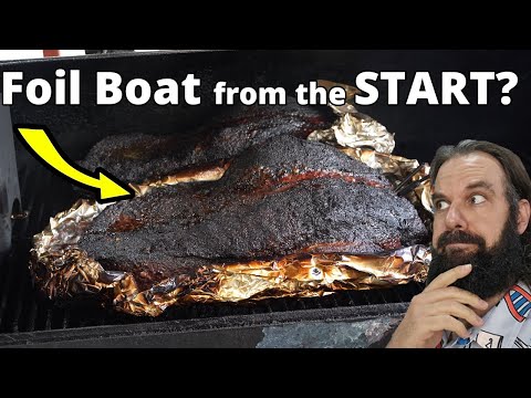 I tried FOIL BOATING a brisket from the START and THIS happened!