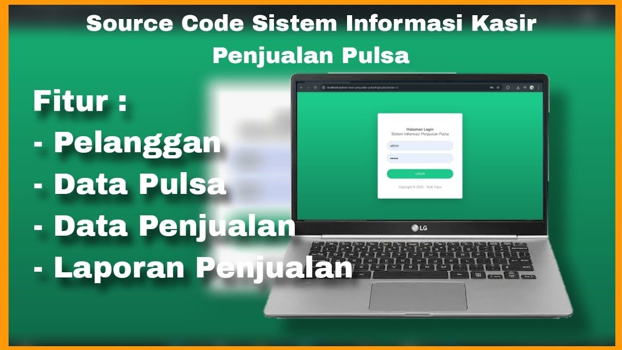 Source Code Sistem Informasi Kasir Penjualan Pulsa - Berbasis Web
