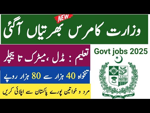 Ministry of Commerce Jobs 2025 – Latest Government Jobs in Pakistan – Jobs in Pakistan today 2025
