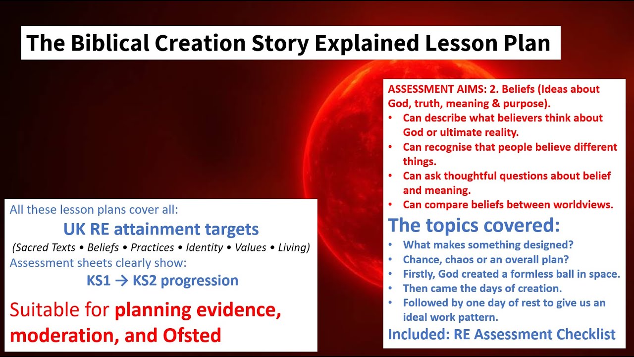 The Biblical Creation Story KS2 lesson plan. #REresources #lessonplanschristianity