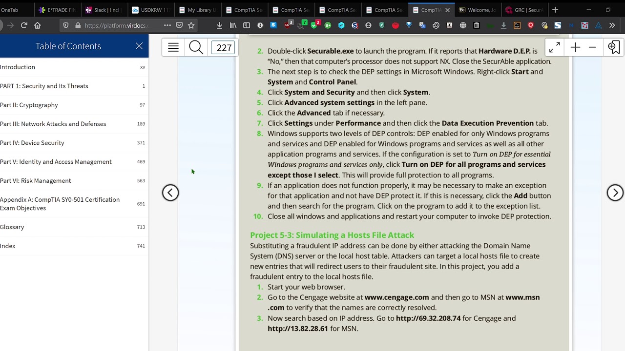Configuring Microsoft Windows Data Execution Prevention (DEP)