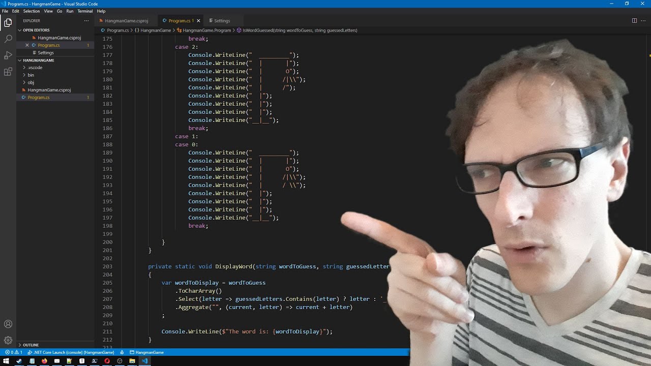 Making a Hangman Game with GitHub's Copilot AI