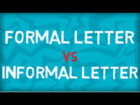 Formal Letter vs Informal Letter | Writing Skills