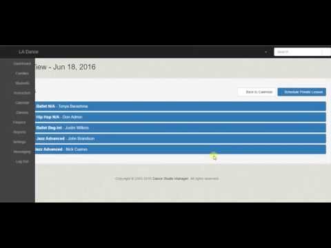 Marking Attendance in Dance Studio Manager