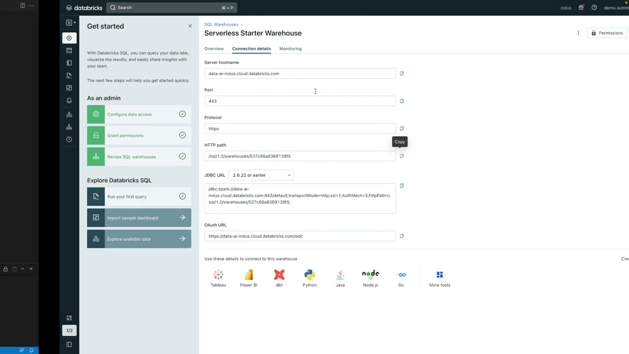 Query Databricks SQL from Visual Studio Code