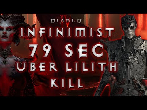 S2 Infinimist Necro 79 sec Uber Lilith Speed Kill | Diablo 4 Season 2 Necromancer Build