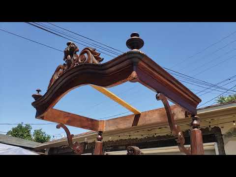 Victorian bed Rosewood Half Tester